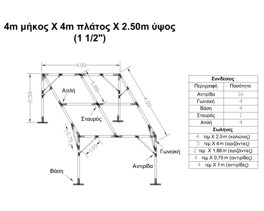 4m Length X 4m Width 2 50m Height 1 1 2 4m Length X 4m Width 2 50m Height 1 1 2